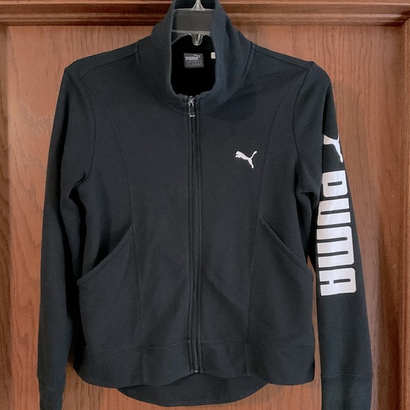 Puma | Tops | Black Puma Zip Up Sweatshirt | Poshmark